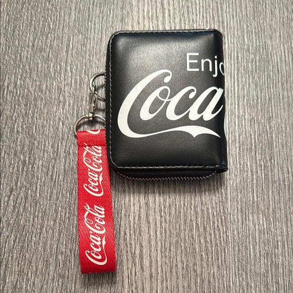 Coca Cola | Accessories | Cocacola Black Wallet With Small Red Lanyard ...